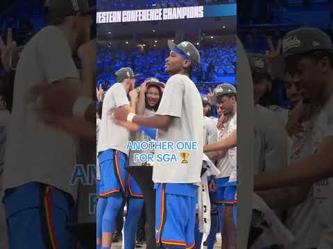 The moment Shai Gilgeous-Alexander lifted the Magic Johnson MVP trophy ...