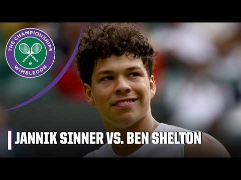 No. 1 Jannik Sinner vs. No. 10 Ben Shelton | Quarterfinals FULL HIGHLIGHTS | Wimbledon 2025 ...