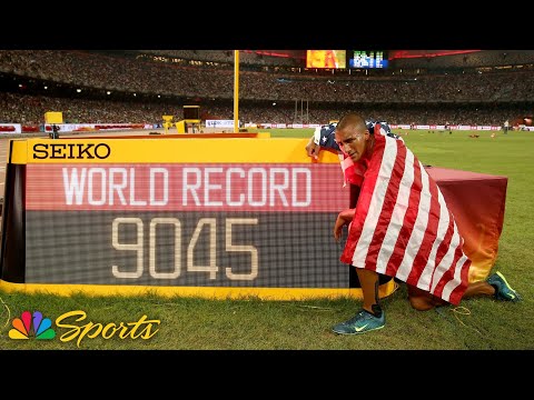 Ashton Eaton beats his own decathlon world record at 2015 World ...